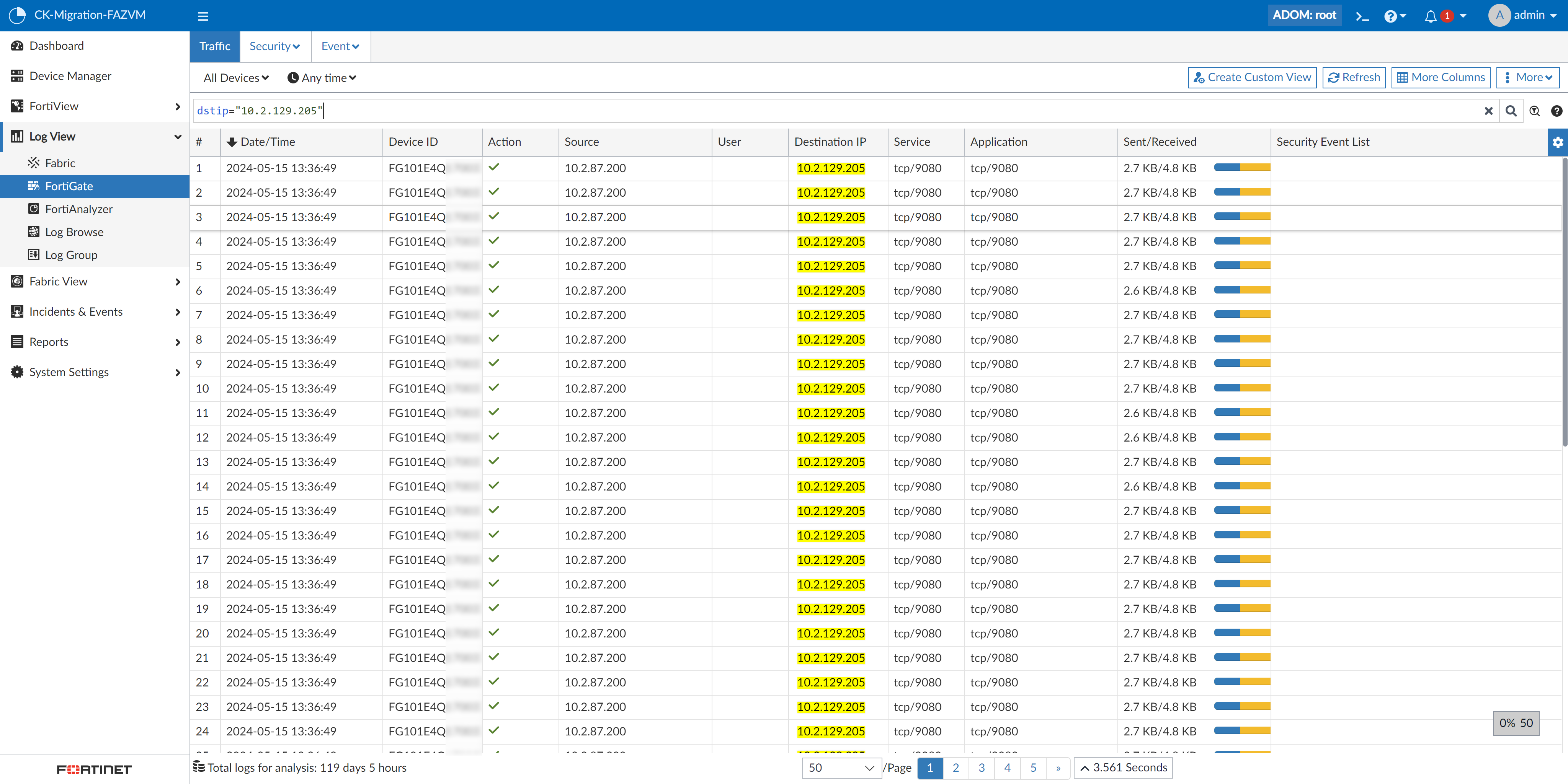 Migrate logs to ClickHouse | FortiAnalyzer 7.6.0 | Fortinet Document Library